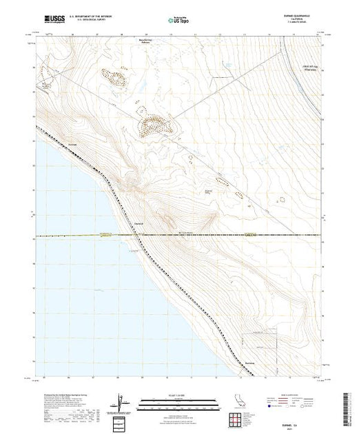 US Topo 7.5-minute map for Durmid CA – American Map Store