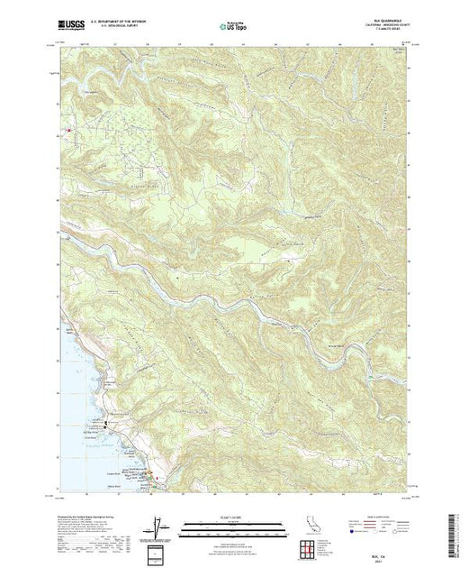 US Topo 7.5-minute map for Elk CA – American Map Store