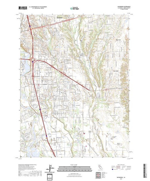 US Topo 7.5-minute map for Enterprise CA – American Map Store
