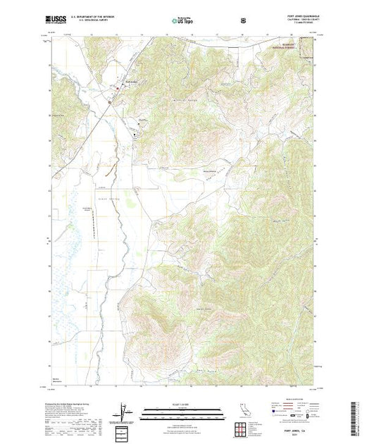 US Topo 7.5-minute map for Fort Jones CA – American Map Store