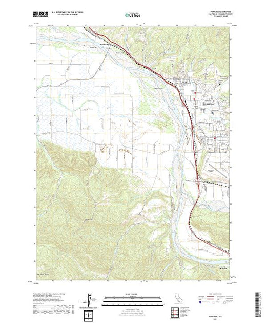 US Topo 7.5-minute map for Fortuna CA – American Map Store