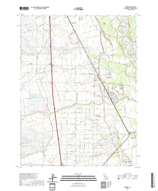 US Topo 7.5-minute map for Gerber CA – American Map Store