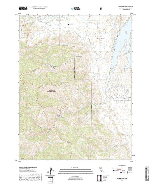 US Topo 7.5-minute map for Gilmore Peak CA – American Map Store