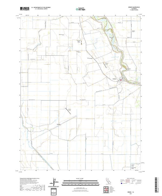 US Topo 7.5-minute map for Grimes CA – American Map Store