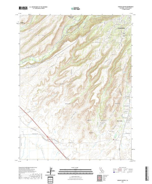 US Topo 7.5-minute map for Hamlin Canyon CA – American Map Store