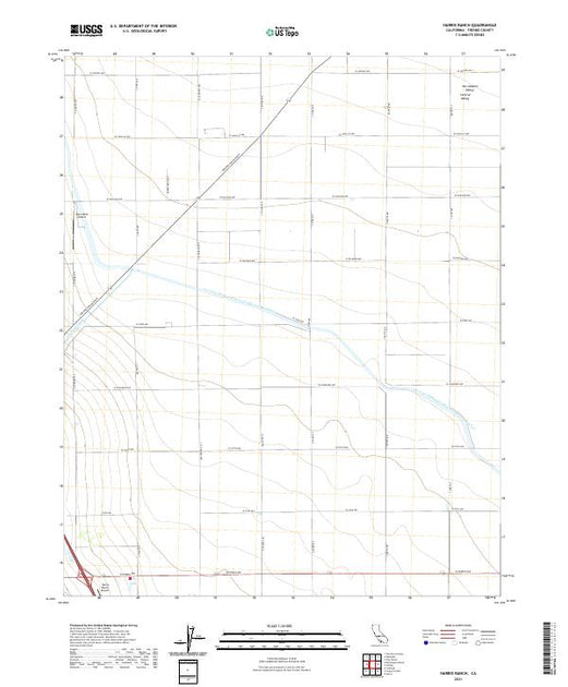 US Topo 7.5-minute map for Harris Ranch CA – American Map Store