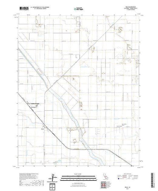 US Topo 7.5-minute map for Helm CA – American Map Store