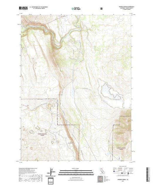 US Topo 7.5-minute map for Hogback Ridge CA – American Map Store