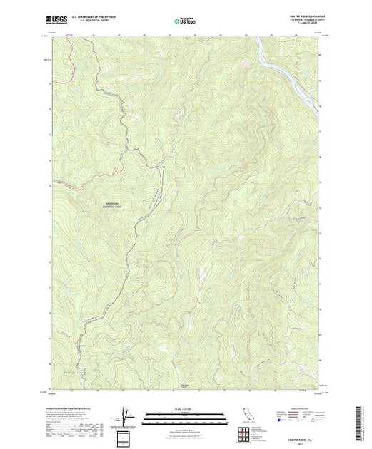 US Topo 7.5-minute map for Holter Ridge CA – American Map Store
