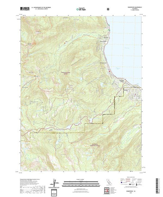 US Topo 7.5-minute map for Homewood CA – American Map Store