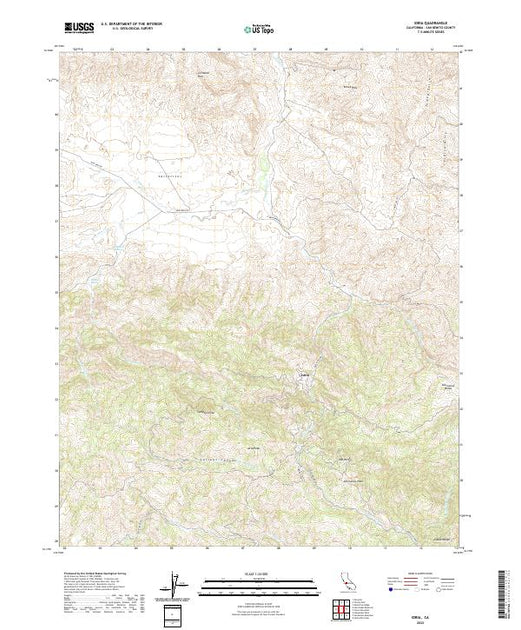 US Topo 7.5-minute map for Idria CA – American Map Store
