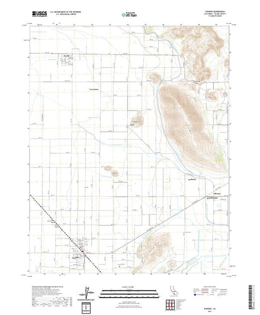 US Topo 7.5-minute map for Ivanhoe CA – American Map Store