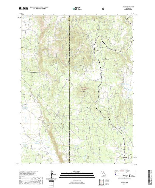 US Topo 7.5-minute map for Jellico CA – American Map Store