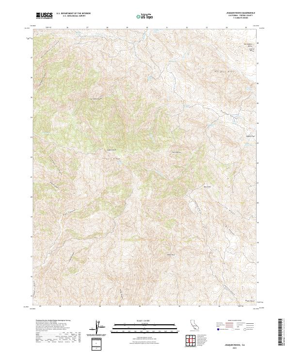 US Topo 7.5-minute map for Joaquin Rocks CA – American Map Store