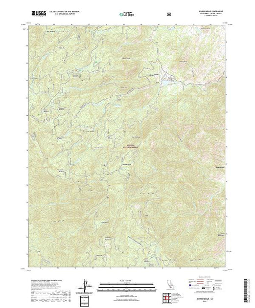 US Topo 7.5-minute map for Johnsondale CA – American Map Store