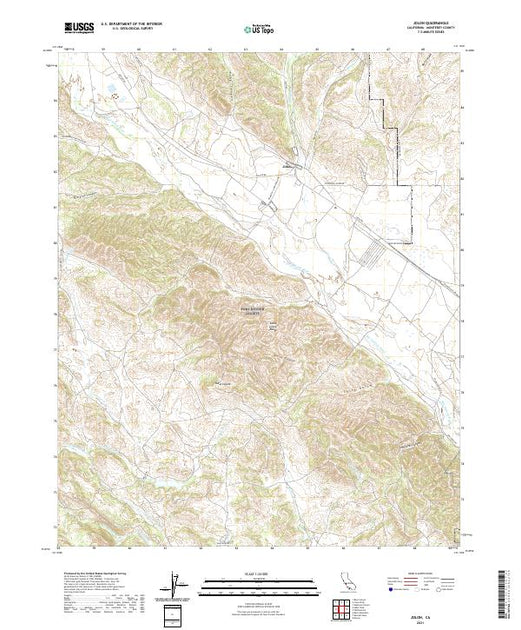 US Topo 7.5-minute map for Jolon CA – American Map Store
