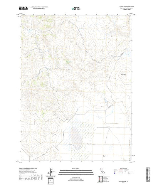 US Topo 7.5-minute map for Juniper Ridge CA – American Map Store