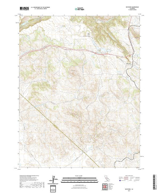 US Topo 7.5-minute map for Keystone CA – American Map Store