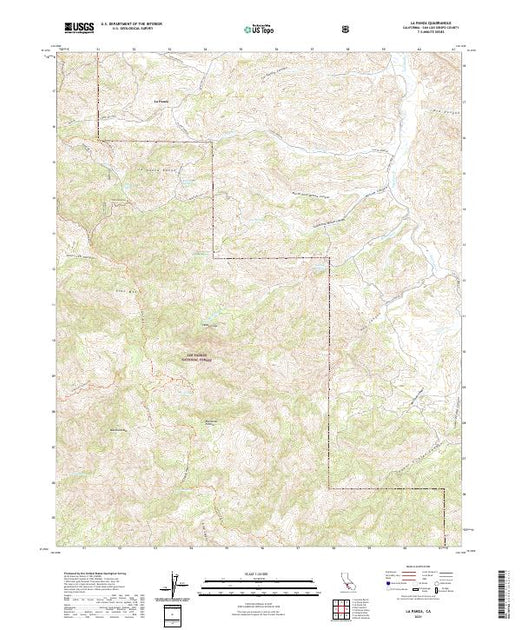US Topo 7.5-minute map for La Panza CA – American Map Store