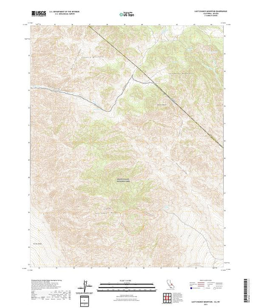US Topo 7.5-minute map for Last Chance Mountain CANV – American Map Store