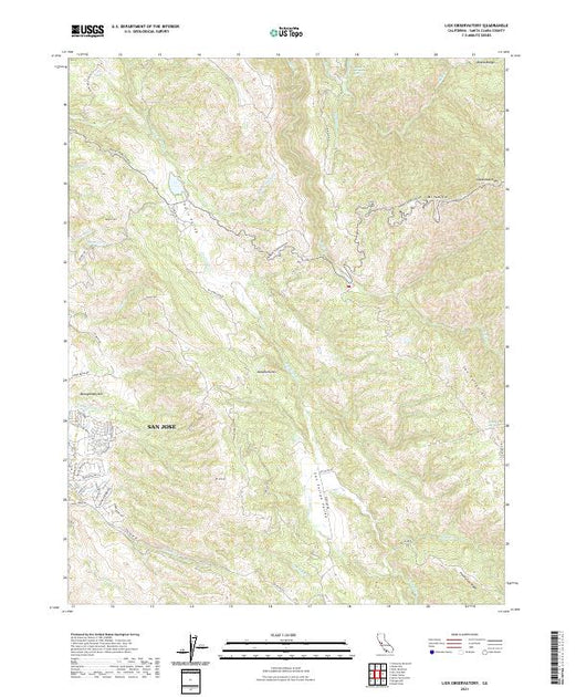 US Topo 7.5-minute map for Lick Observatory CA – American Map Store