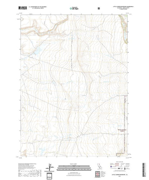 US Topo 7.5-minute map for Little Juniper Reservoir CA – American Map Store