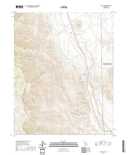 US Topo 7.5-minute map for Little Lake CA – American Map Store