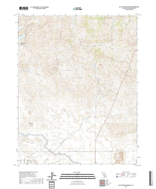 US Topo 7.5-minute map for Little Table Mountain CA – American Map Store