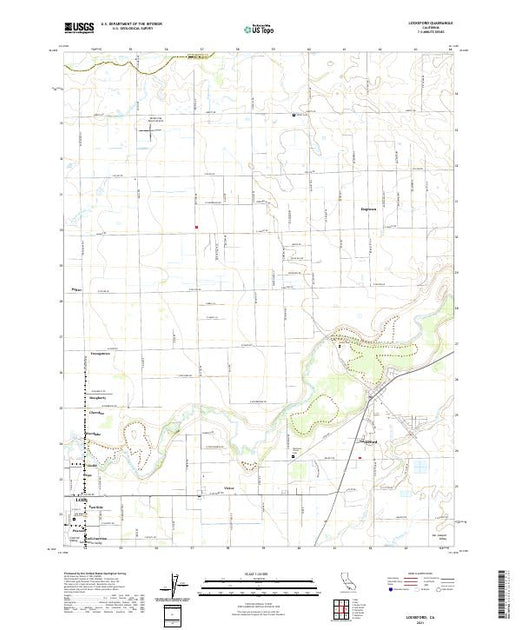 US Topo 7.5-minute map for Lockeford CA – American Map Store