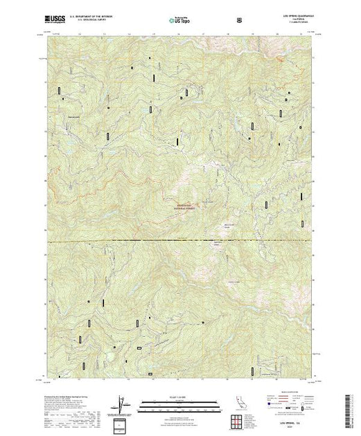 US Topo 7.5-minute map for Log Spring CA – American Map Store