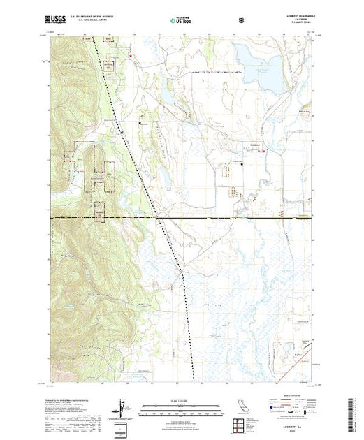 US Topo 7.5-minute map for Lookout CA – American Map Store