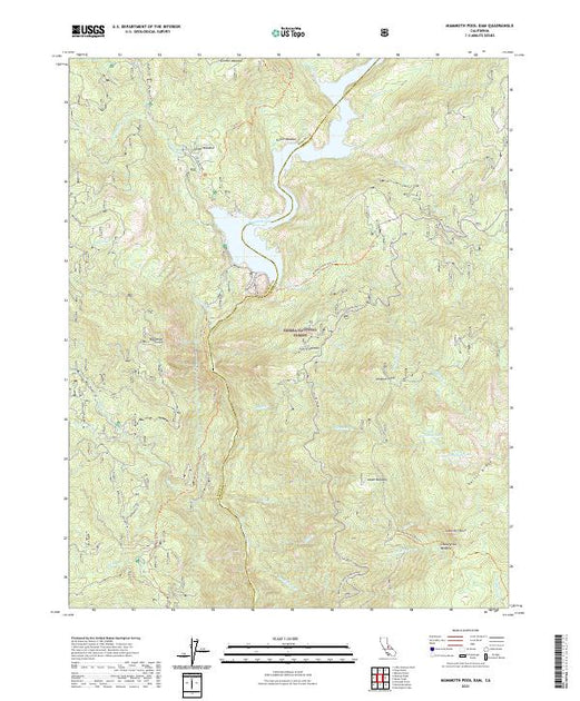 US Topo 7.5-minute map for Mammoth Pool Dam CA – American Map Store