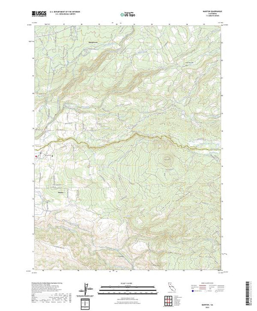 US Topo 7.5-minute map for Manton CA – American Map Store