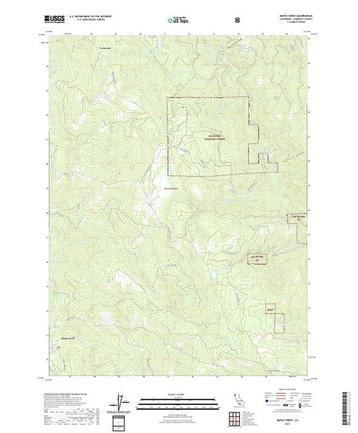US Topo 7.5-minute map for Maple Creek CA – American Map Store