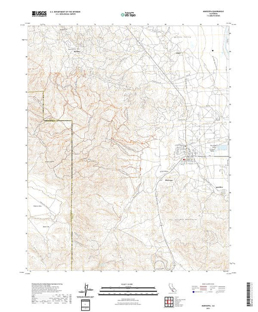 US Topo 7.5-minute map for Maricopa CA – American Map Store