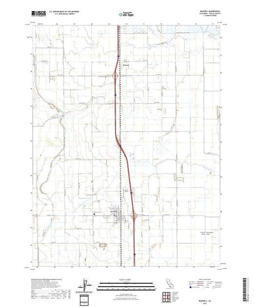 US Topo 7.5-minute map for Maxwell CA – American Map Store