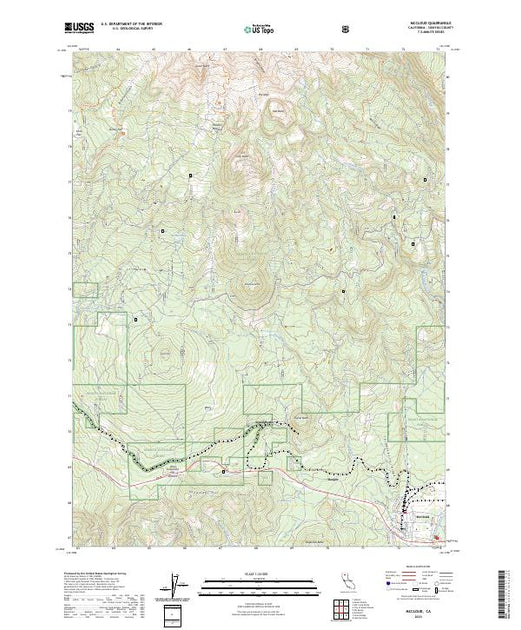 US Topo 7.5-minute map for McCloud CA – American Map Store