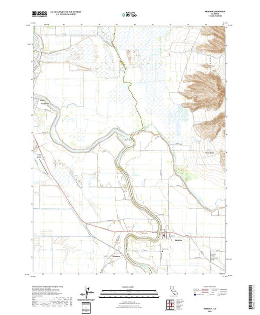 US Topo 7.5-minute map for Meridian CA – American Map Store