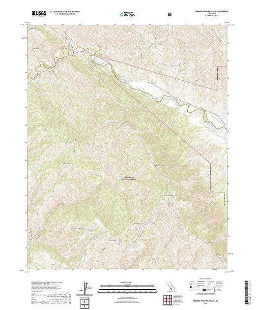US Topo 7.5-minute map for Miranda Pine Mountain CA – American Map Store