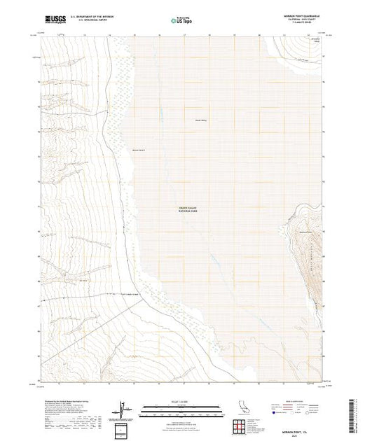 US Topo 7.5-minute map for Mormon Point CA – American Map Store