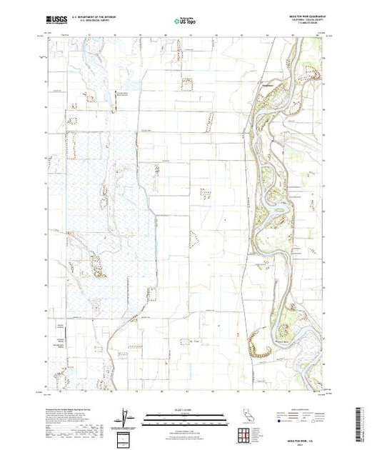 US Topo 7.5-minute map for Moulton Weir CA – American Map Store