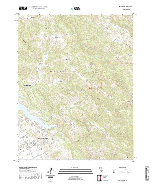 US Topo 7.5-minute map for Mount Sizer CA – American Map Store