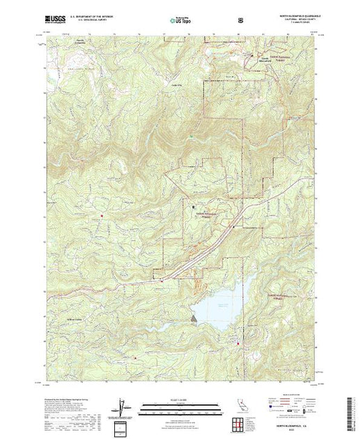 US Topo 7.5-minute map for North Bloomfield CA – American Map Store