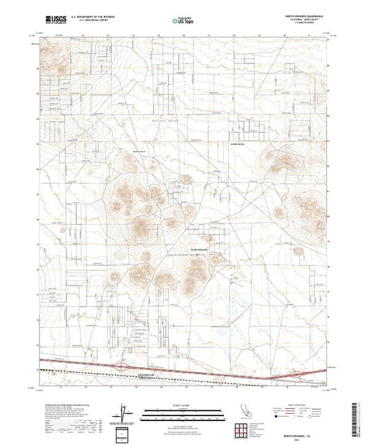 US Topo 7.5-minute map for North Edwards CA – American Map Store