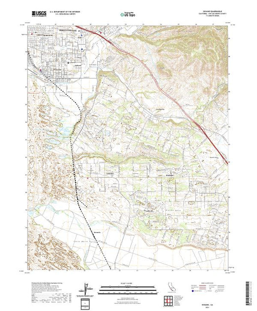 US Topo 7.5-minute map for Oceano CA – American Map Store