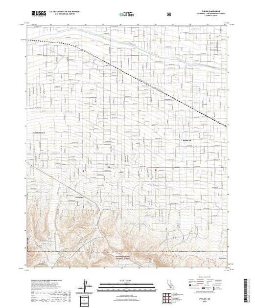 US Topo 7.5-minute map for Phelan CA – American Map Store