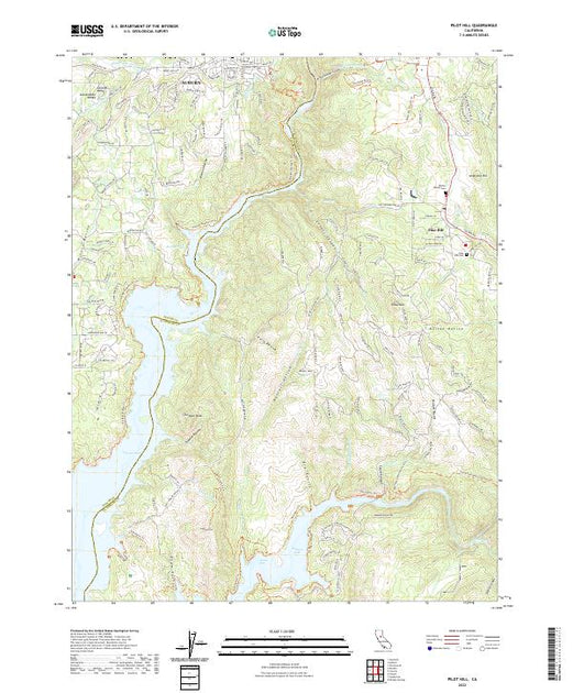 US Topo 7.5-minute map for Pilot Hill CA – American Map Store