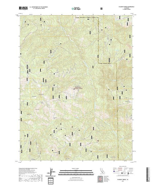 US Topo 7.5-minute map for Plaskett Ridge CA – American Map Store