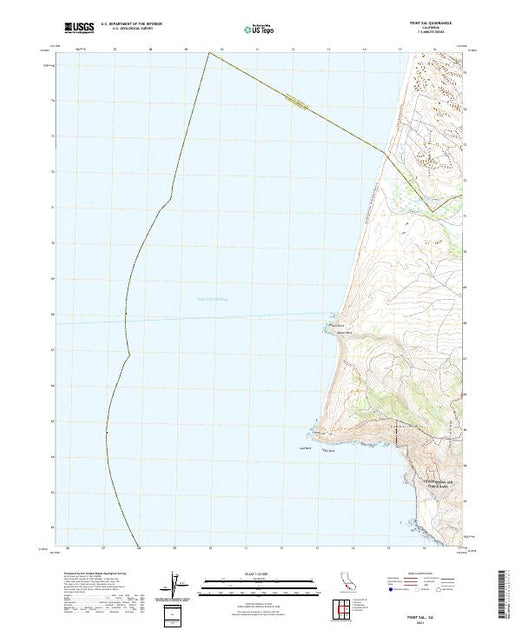 US Topo 7.5-minute map for Point Sal CA – American Map Store
