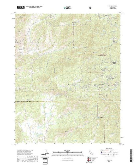 US Topo 7.5-minute map for Posey CA – American Map Store